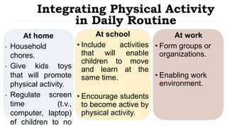 Physical activity and healthy diet | PPTX