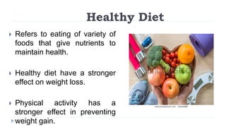 Physical activity and healthy diet | PPTX