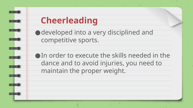 Physical Activity, Exercise, and Eating Habits(Cheerdancing and ... Physical Activity, Exercise, and Eating Habits(Cheerdancing and ...