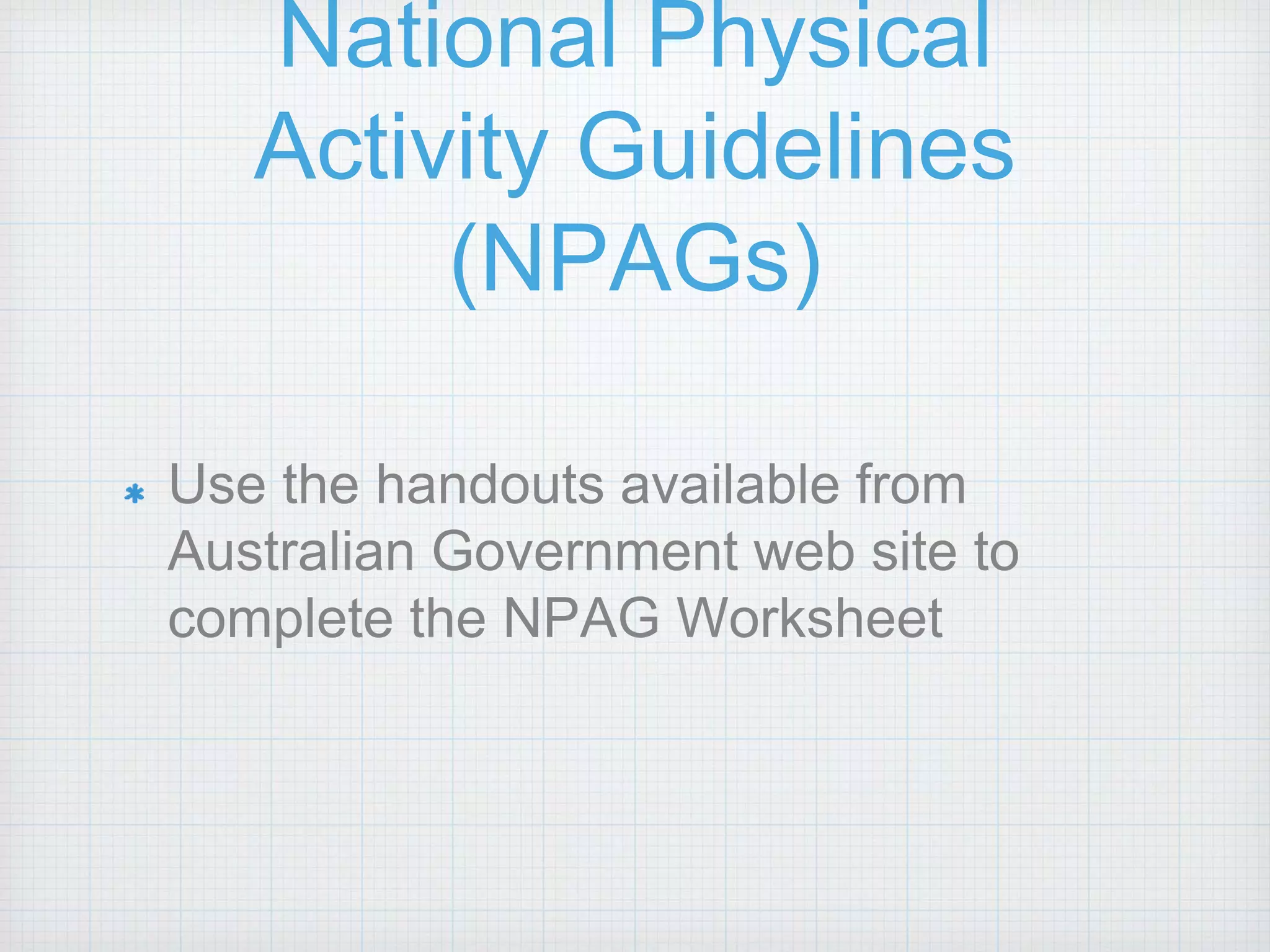 Physical activity guideline | PPTX