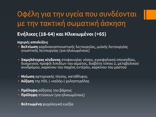 Σωματική δραστηριότητα και καθημερινότητα: περιορισμοί & προτάσεις | PPTX