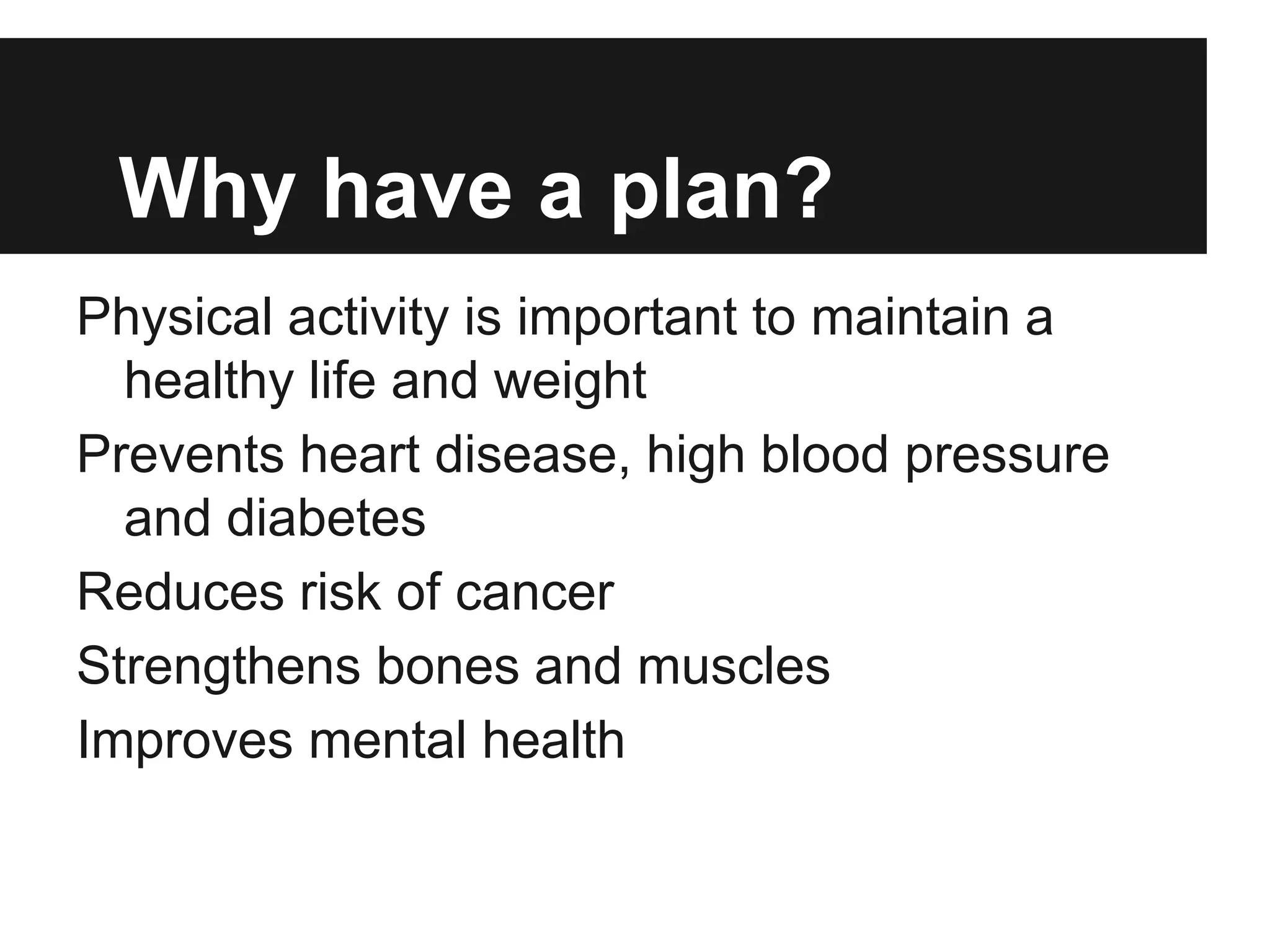 Physical activity plan | PPT