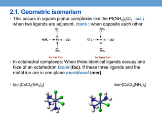Physical and analytical studies of transition metal complexes | PPTX ...