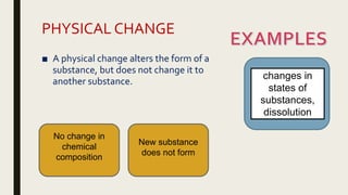 Physical and chemical change | PPTX