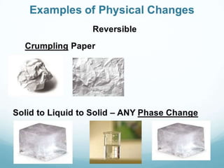 Physical and chemical change class 7TH | PPTX
