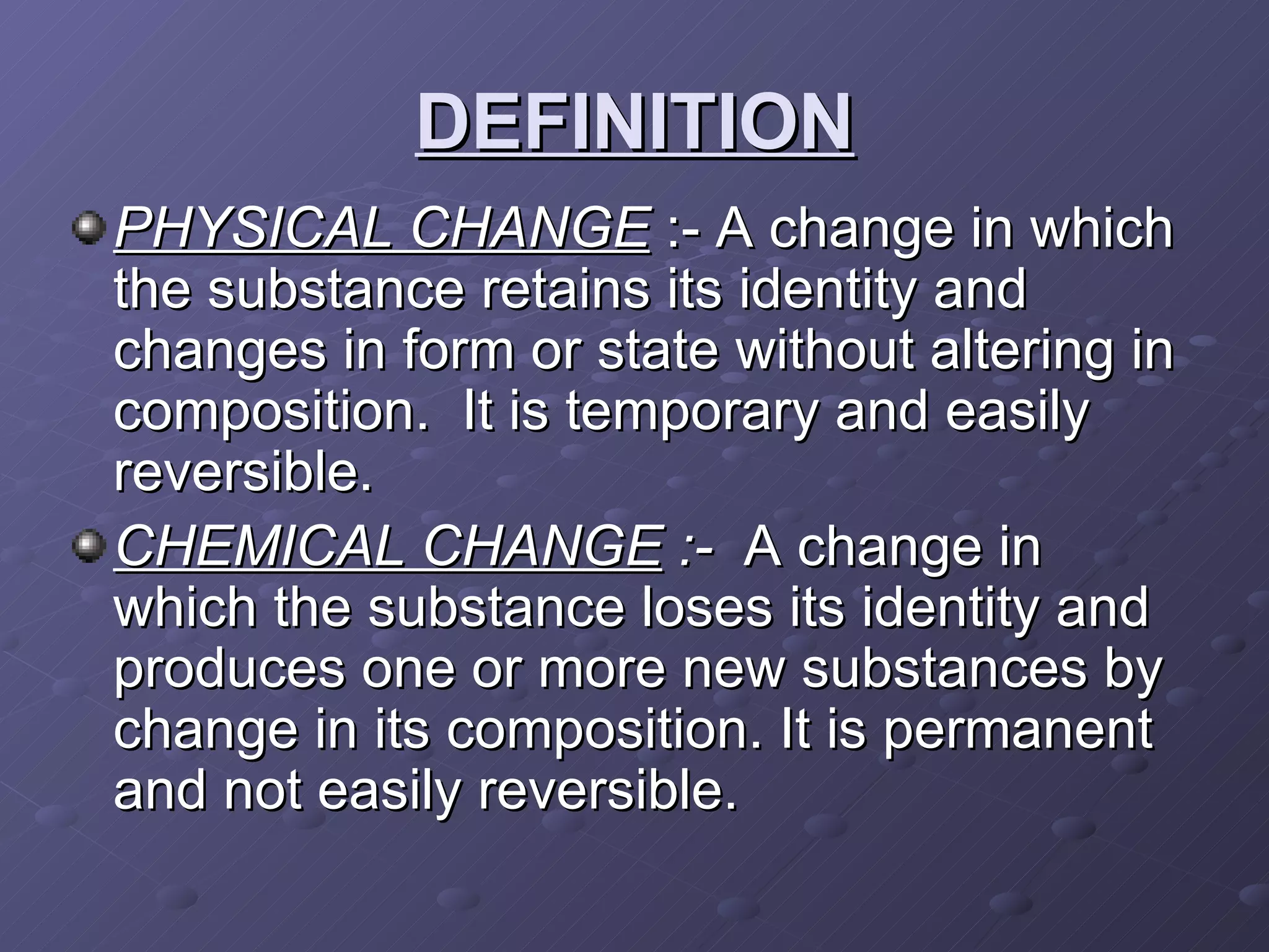 Physical and chemical changes | PPT