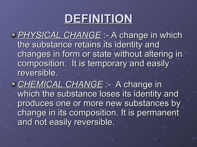 Physical and chemical changes | PPT