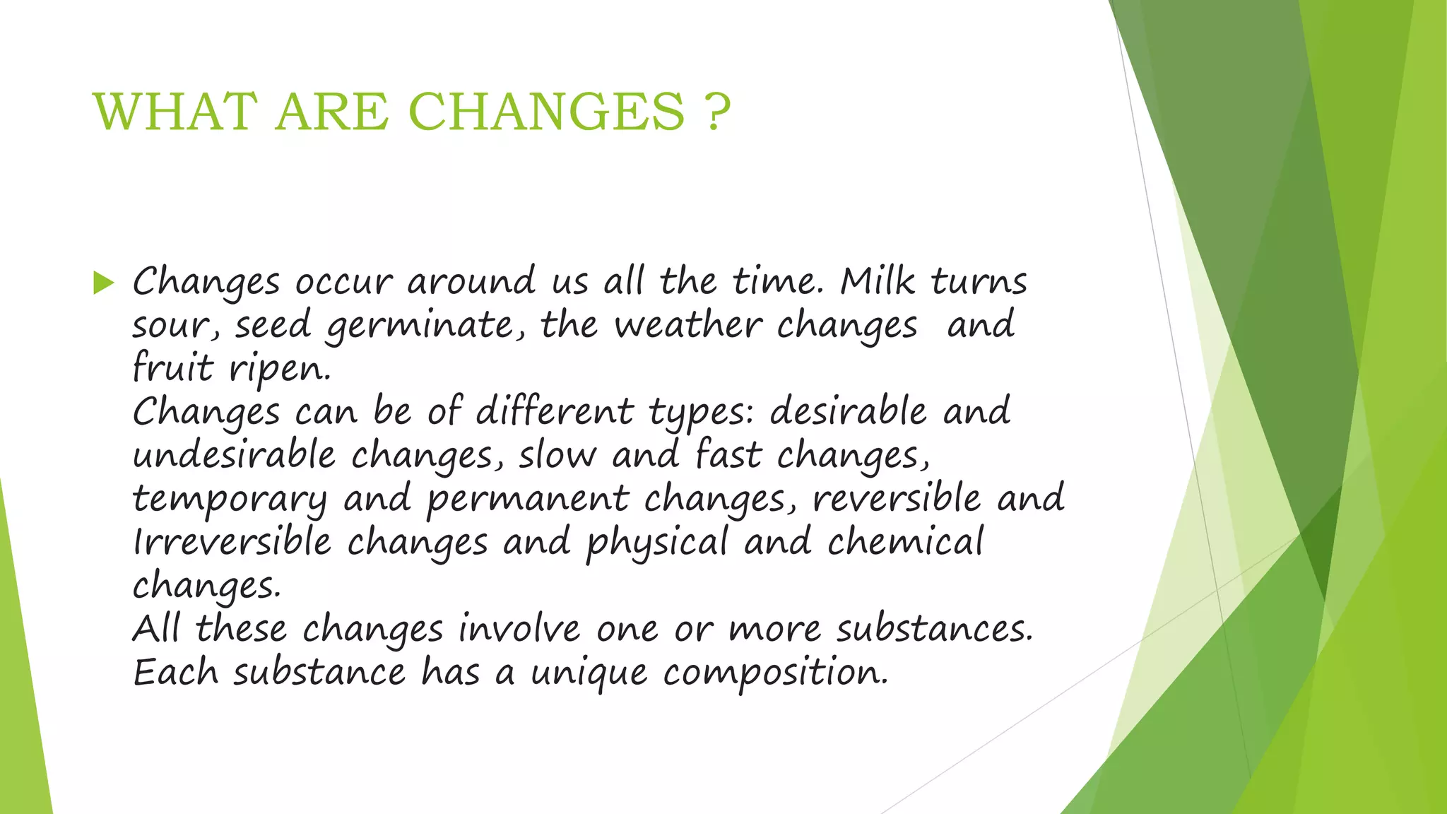 Physical and chemical changes | PPTX | Chemistry | Science