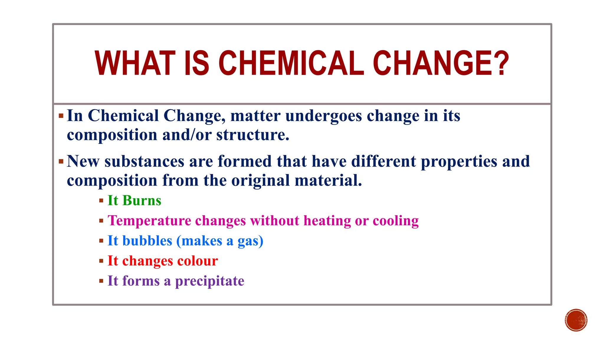 Physical and chemical changes | PPTX