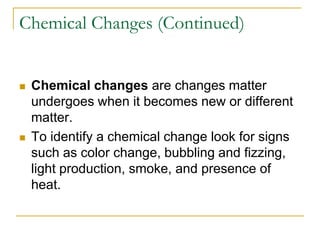 Physical and Chemical Changes | PDF