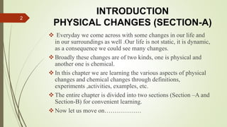 PHYSICAL AND CHEMICAL CHANGES CLASS VII CH NO.06 -SLIDE SHOW.pptx