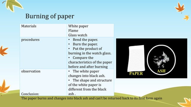Physical and chemical changes of matter | PPTX