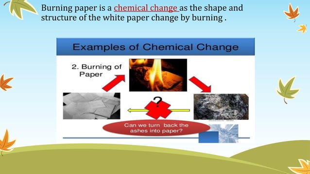 Physical and chemical changes of matter | PPTX