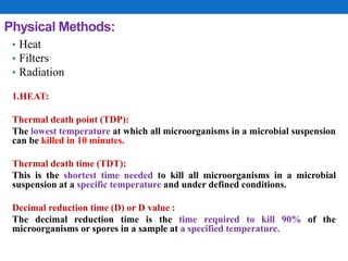 Physical and chemical control of microorganisms | PPTX