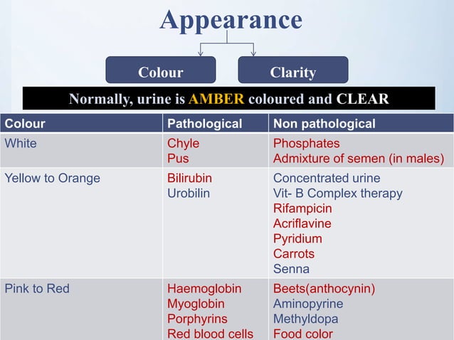 Physical and chemical examination of urine | PPTX | Chemistry | Science