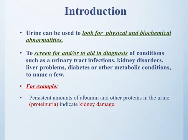 Physical and chemical examination of urine | PPTX | Chemistry | Science