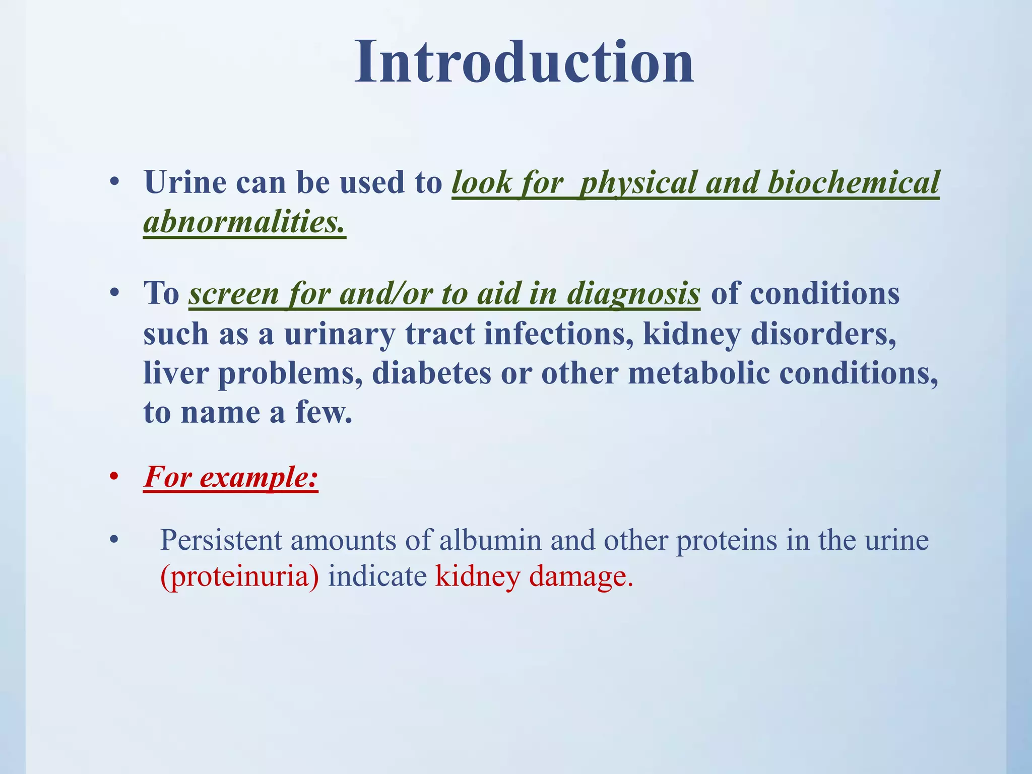 Physical and chemical examination of urine | PPTX
