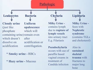 Physical and chemical examination of urine | PPTX