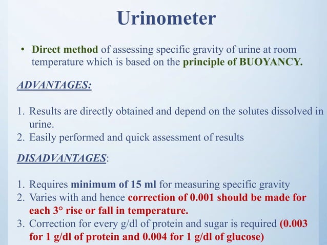 Physical and chemical examination of urine | PPTX | Chemistry | Science
