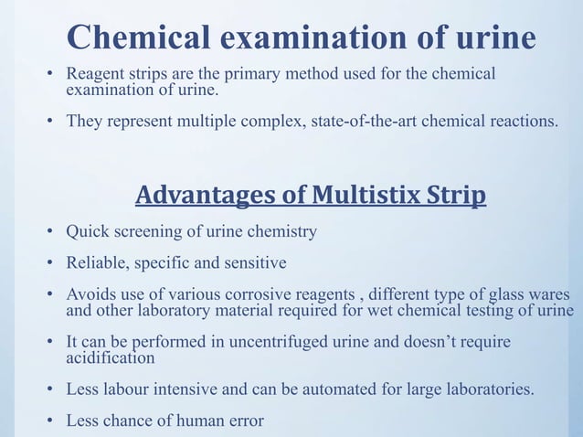 Physical and chemical examination of urine | PPTX | Chemistry | Science