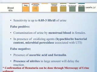 Physical and chemical examination of urine | PPTX