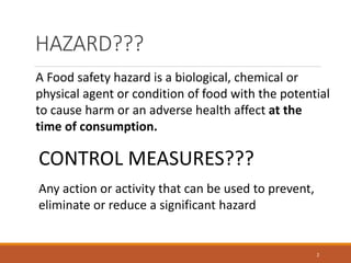 Physical and chemical hazards in food | PPTX