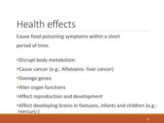 Physical and chemical hazards in food | PPTX