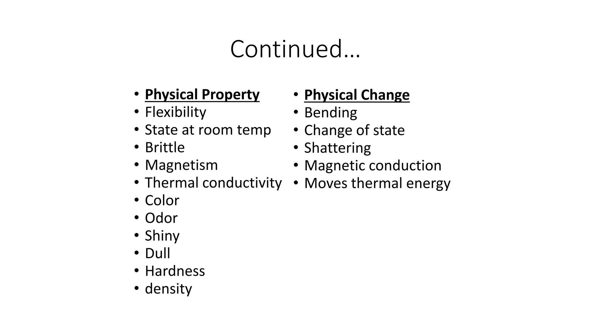 Physical and chemical properties of matter | PPTX