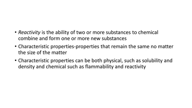 Physical and chemical properties of matter | PPTX | Chemistry | Science