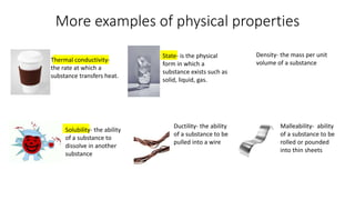 Physical and chemical properties of matter | PPTX