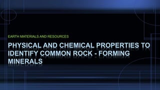 Earth Materials and Resources 1 | PPTX