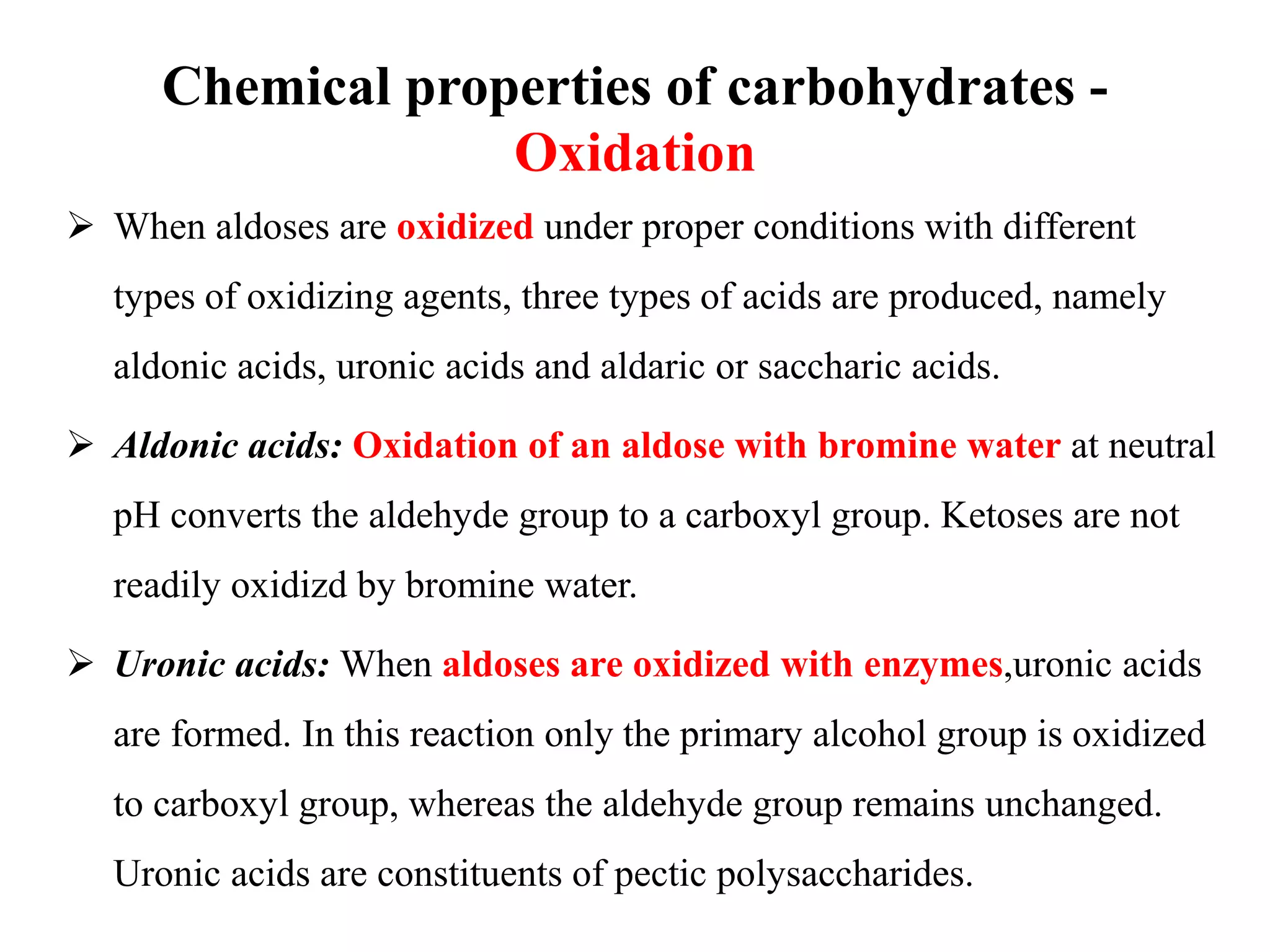 Physical and chemical properties of carbohydrates | PPTX