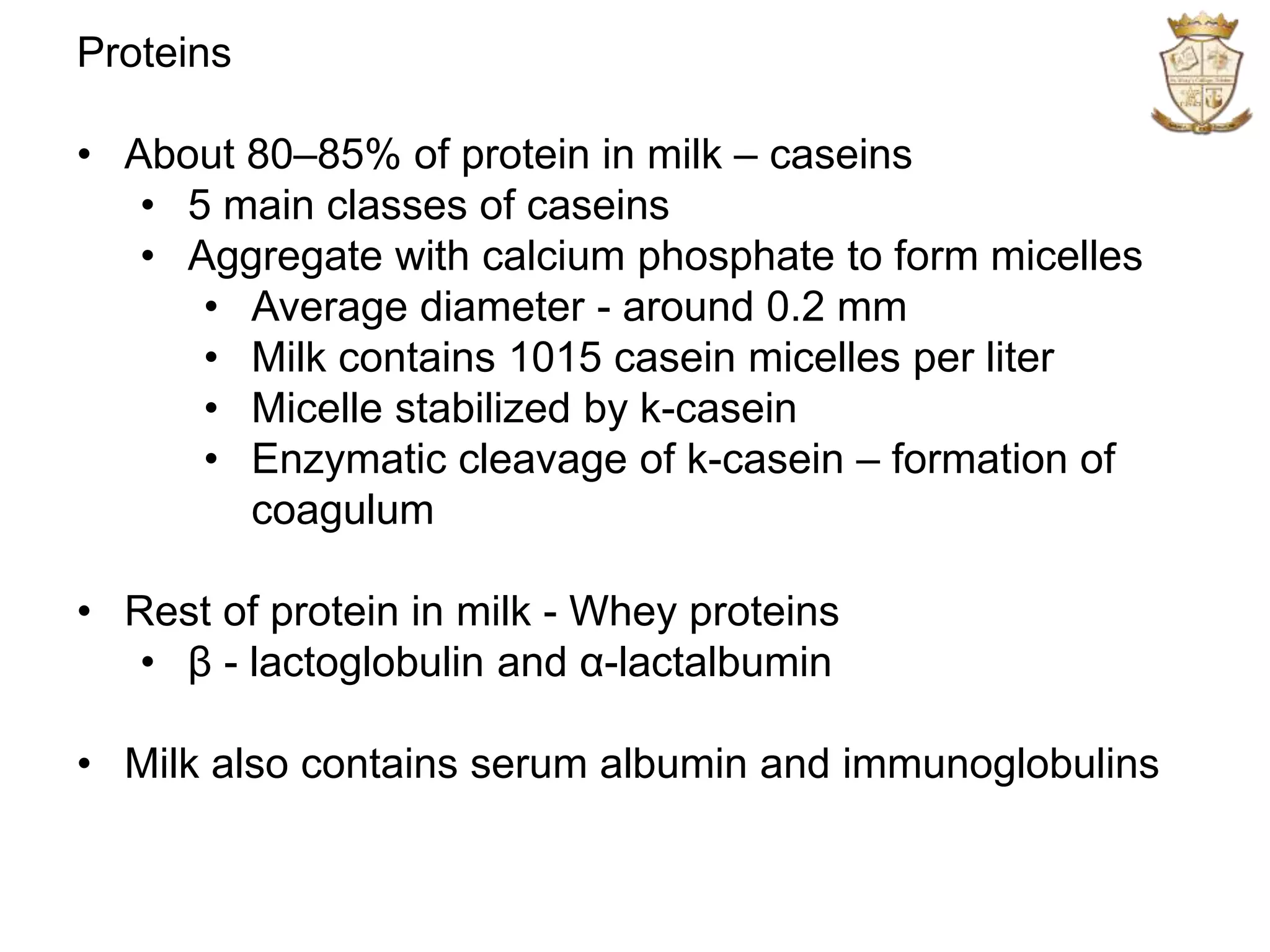 Physical and chemical properties of milk | PPT