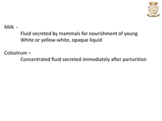Physical and chemical properties of milk | PPT