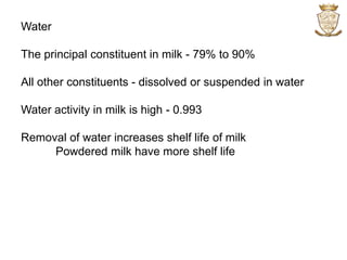 Physical and chemical properties of milk | PPT