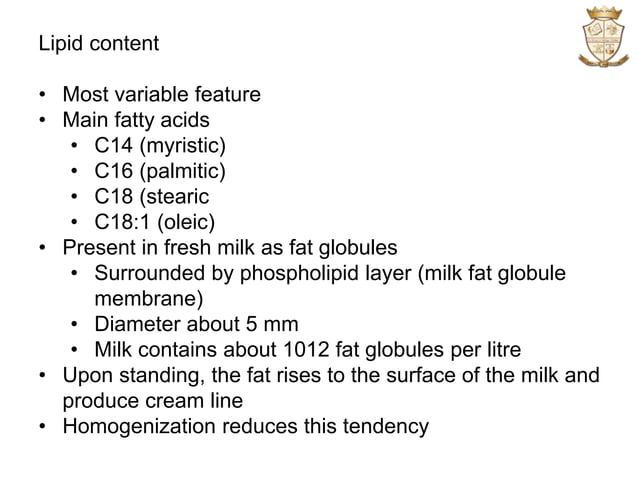 Physical and chemical properties of milk | PPT | Chemistry | Science