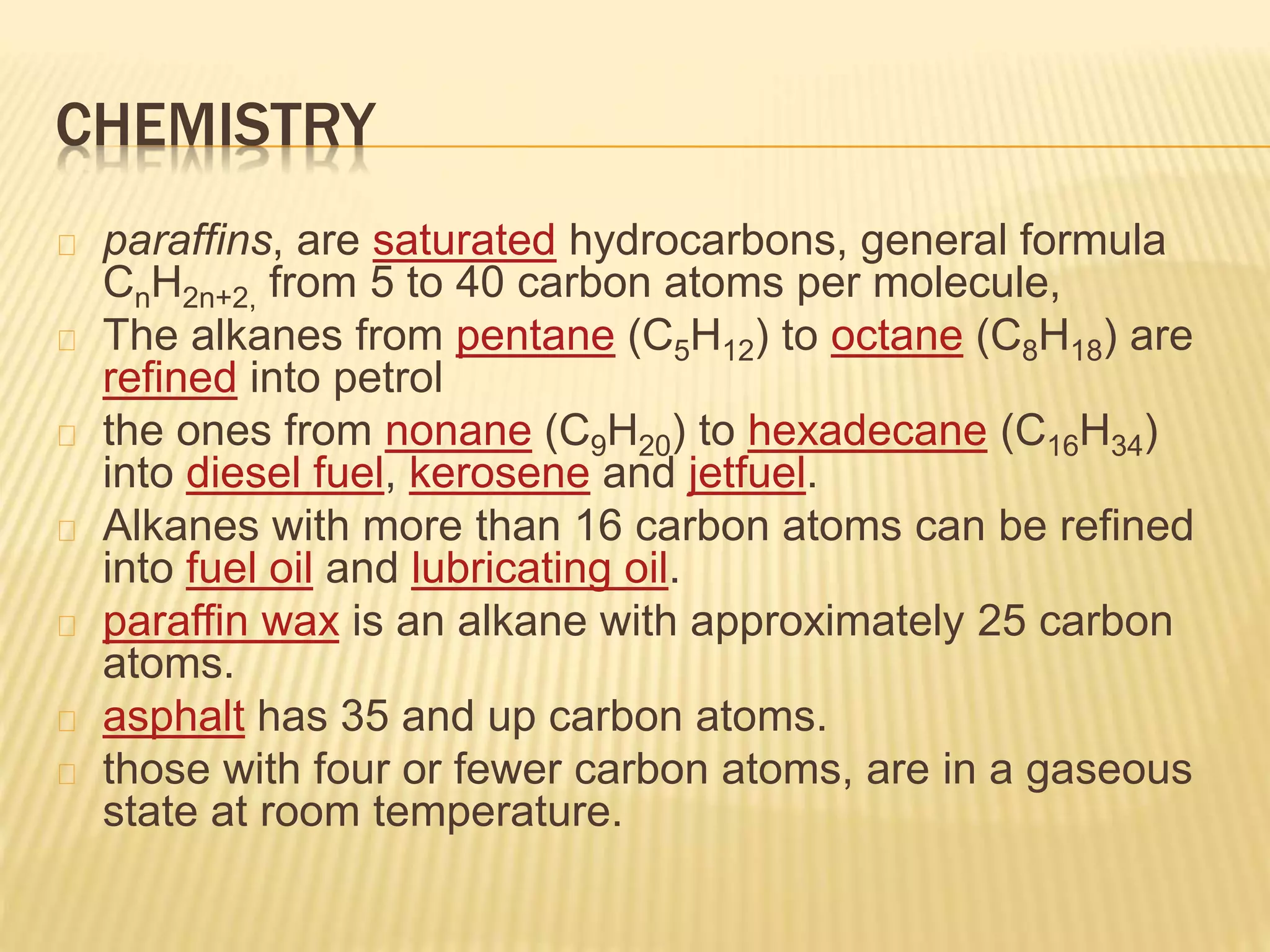Physical and chemical properties of petroleum | PPTX
