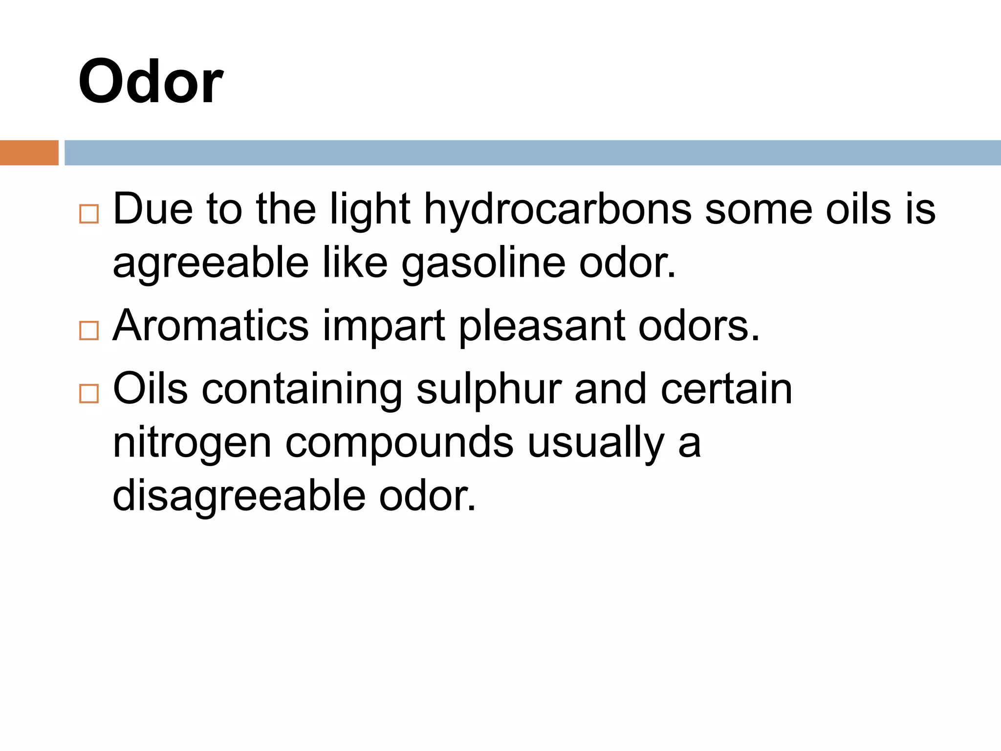 Physical and chemical properties of petroleum | PPTX