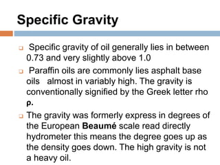 Physical and chemical properties of petroleum | PPTX