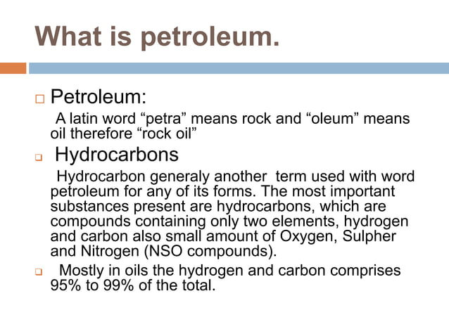 Physical and chemical properties of petroleum | PPTX | Chemistry | Science