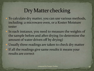 Physical and chemical tests for silage quality 2 | PPTX