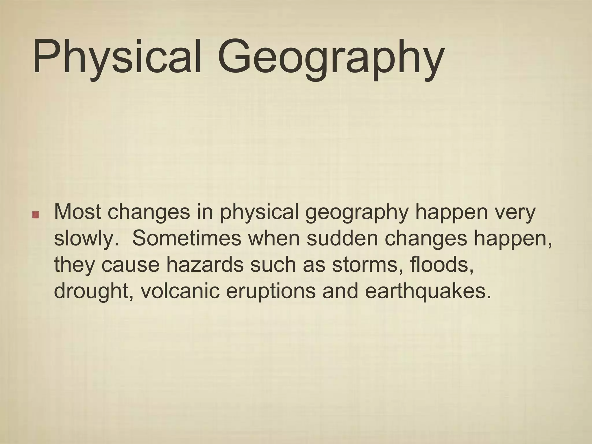 Physical and human geography ppt ms | PPTX