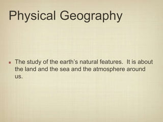 Physical and human geography ppt ms | PPTX