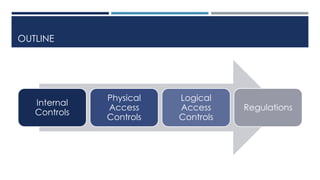 Physical and logical access controls - A pre-requsite for Internal ...
