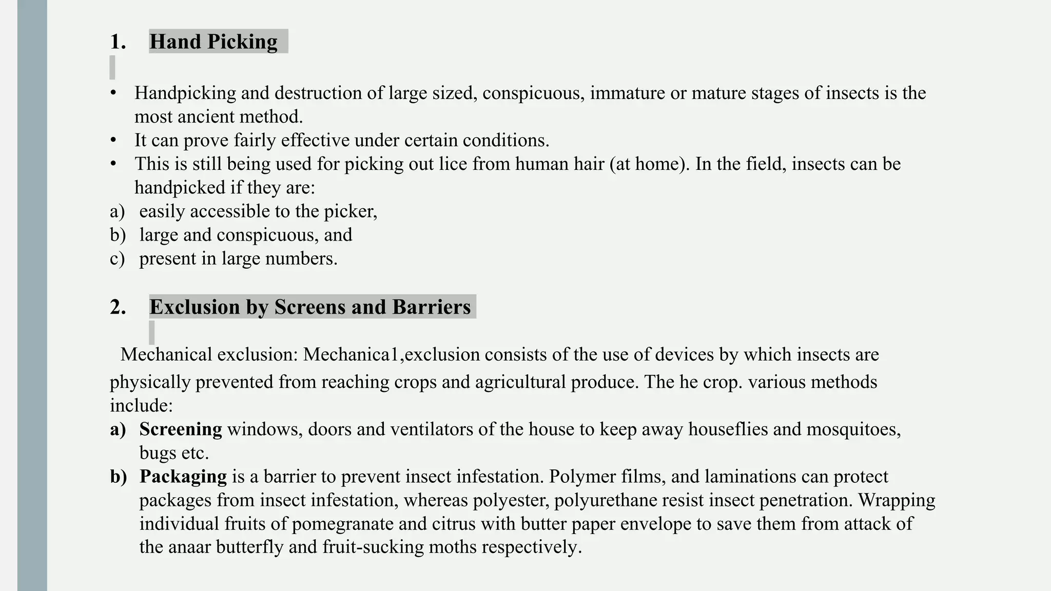 Physical and Mechanical Methods of Plant Protection | PPTX