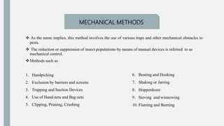 Physical and Mechanical Methods of Plant Protection | PPTX
