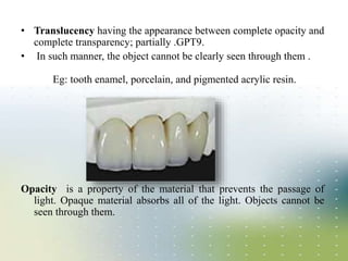 Physical and mechanical properties of dental materials | PPTX