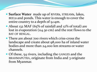 Physical and natural resources of bangladesh | PPTX