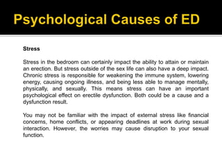 Physical and Psychological Causes of Erectile Dysfunction.pptx | Sexual ...