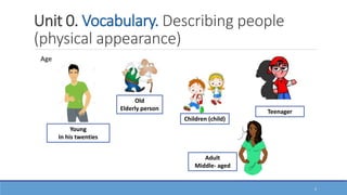 Describing people. Physical appearance | PPTX